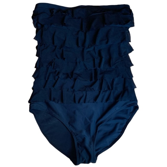 Peter Nygard | Swim | Layered Mesh Swimsuit Bathing Suit In Black Size ...